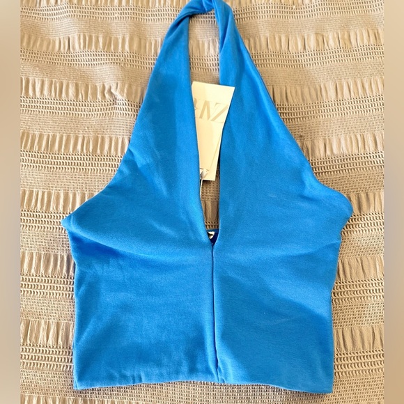 Zara | Tops | Zara Blue Top | Poshmark